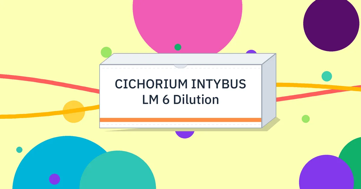 Symbolbild: Packung mit der Aufschrift CICHORIUM INTYBUS LM 6 Dilution (PZN 13445896) – Verfügbarkeit und Bezug in Apotheken in Frankfurt am Main