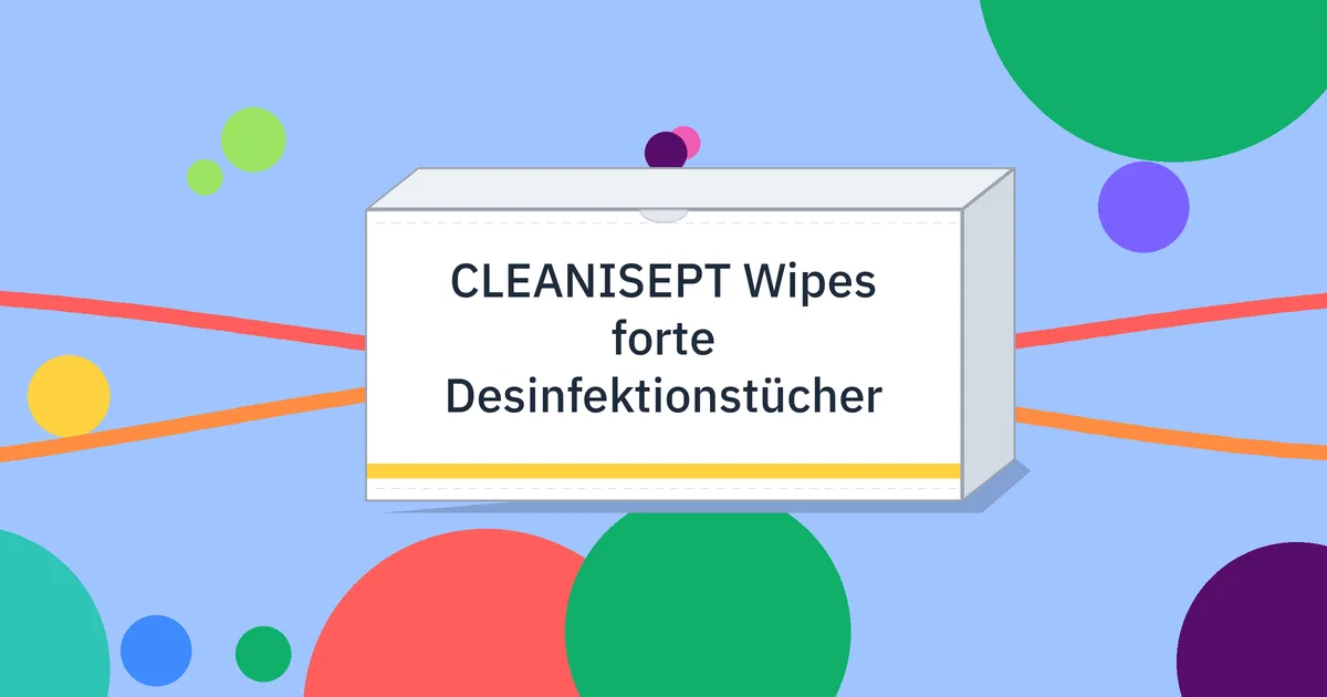 Symbolbild: Packung mit der Aufschrift CLEANISEPT Wipes forte Desinfektionstücher (PZN 10403408) – Verfügbarkeit und Bezug in Apotheken in Frankfurt am Main