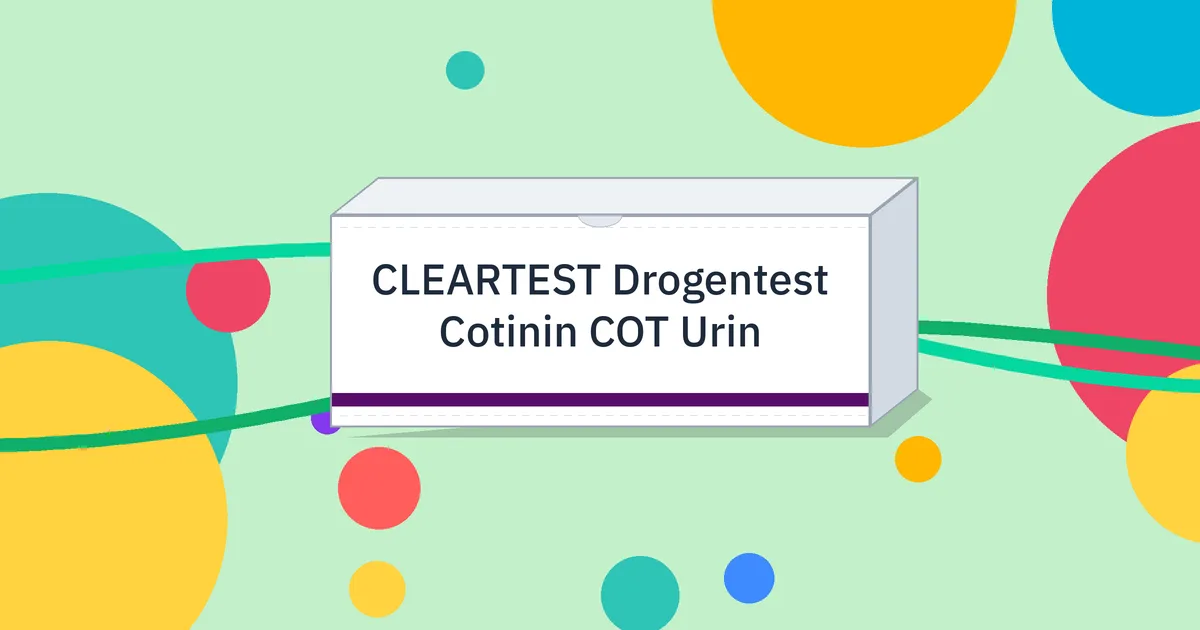 Symbolbild: Packung mit der Aufschrift CLEARTEST Drogentest Cotinin COT Urin (PZN 19393870) – Verfügbarkeit und Bezug in Apotheken in Frankfurt am Main