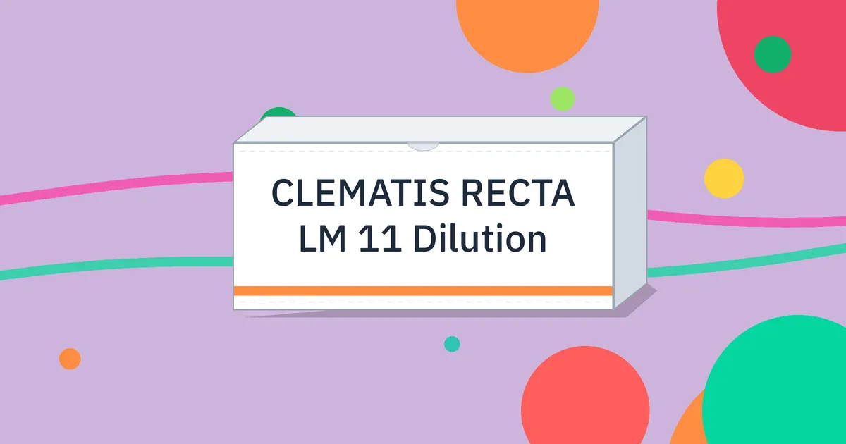 Symbolbild: Packung mit der Aufschrift CLEMATIS RECTA LM 11 Dilution (PZN 12822204) – Verfügbarkeit und Bezug in Apotheken in Frankfurt am Main