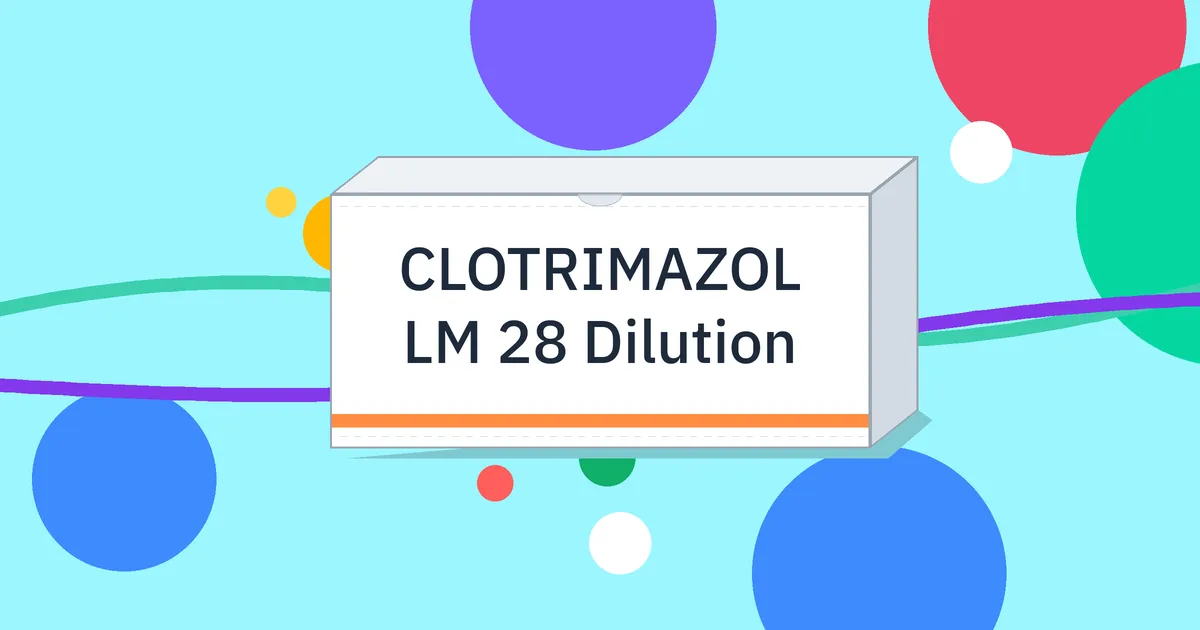 Symbolbild: Packung mit der Aufschrift CLOTRIMAZOL LM 28 Dilution (PZN 12822865) – Verfügbarkeit und Bezug in Apotheken in Frankfurt am Main