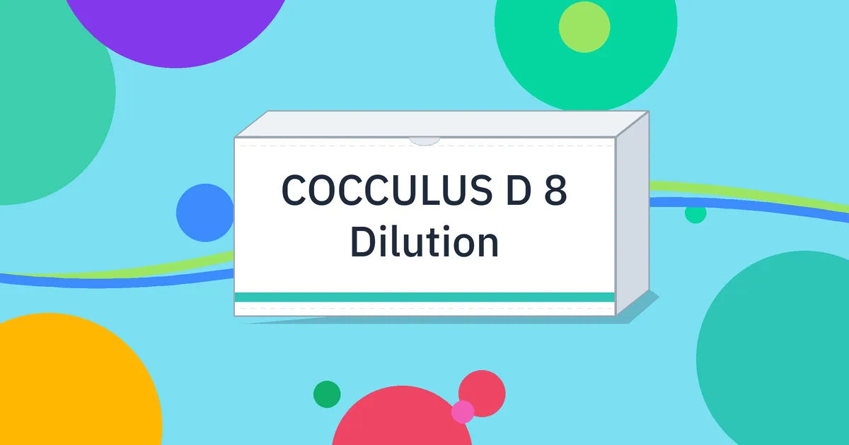 Symbolbild: Packung mit der Aufschrift COCCULUS D 8 Dilution (PZN 02401619) – Verfügbarkeit und Bezug in Apotheken in Frankfurt am Main