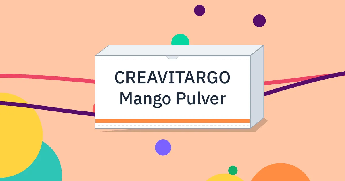 Symbolbild: Packung mit der Aufschrift CREAVITARGO Mango Pulver (PZN 06949981) – Verfügbarkeit und Bezug in Apotheken in Frankfurt am Main