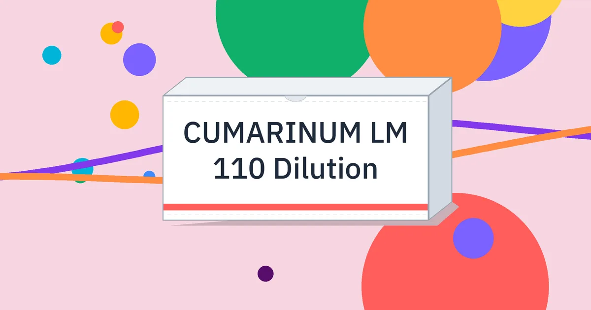 Symbolbild: Packung mit der Aufschrift CUMARINUM LM 110 Dilution (PZN 12837128) – Verfügbarkeit und Bezug in Apotheken in Frankfurt am Main