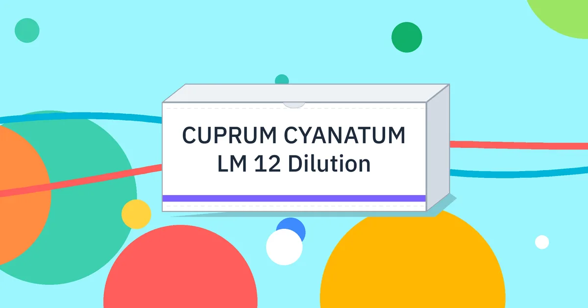 Symbolbild: Packung mit der Aufschrift CUPRUM CYANATUM LM 12 Dilution (PZN 13458172) – Verfügbarkeit und Bezug in Apotheken in Frankfurt am Main