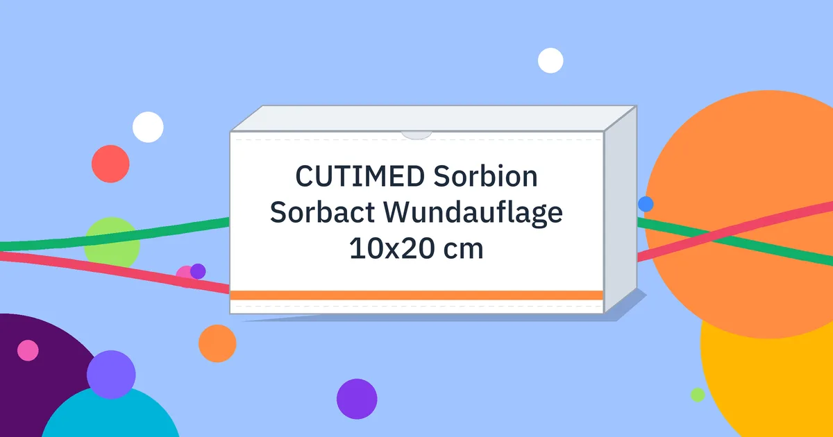 Symbolbild: Packung mit der Aufschrift CUTIMED Sorbion Sorbact Wundauflage 10x20 cm (PZN 10526393) – Verfügbarkeit und Bezug in Apotheken in Frankfurt am Main