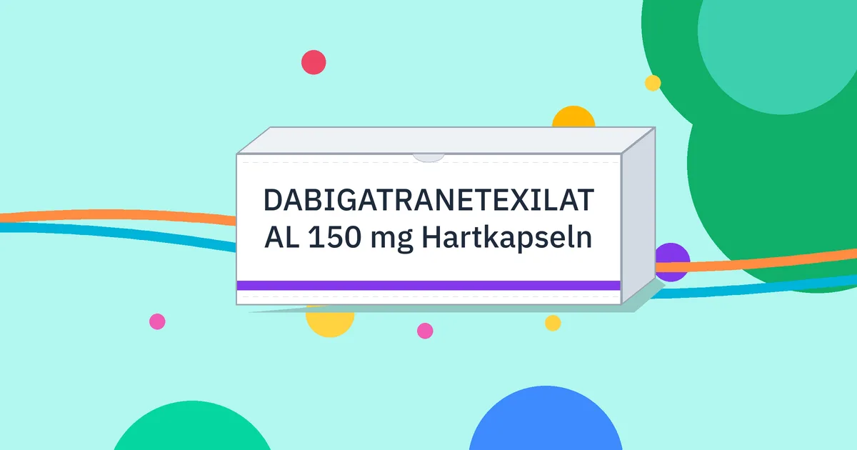 Symbolbild: Packung mit der Aufschrift DABIGATRANETEXILAT AL 150 mg Hartkapseln (PZN 18372191) – Verfügbarkeit und Bezug in Apotheken in Frankfurt am Main