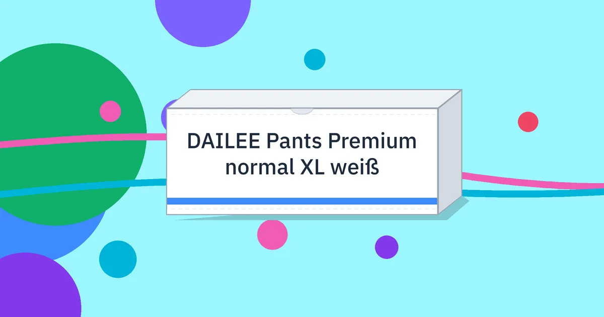 Symbolbild: Packung mit der Aufschrift DAILEE Pants Premium normal XL weiß (PZN 18114477) – Verfügbarkeit und Bezug in Apotheken in Frankfurt am Main