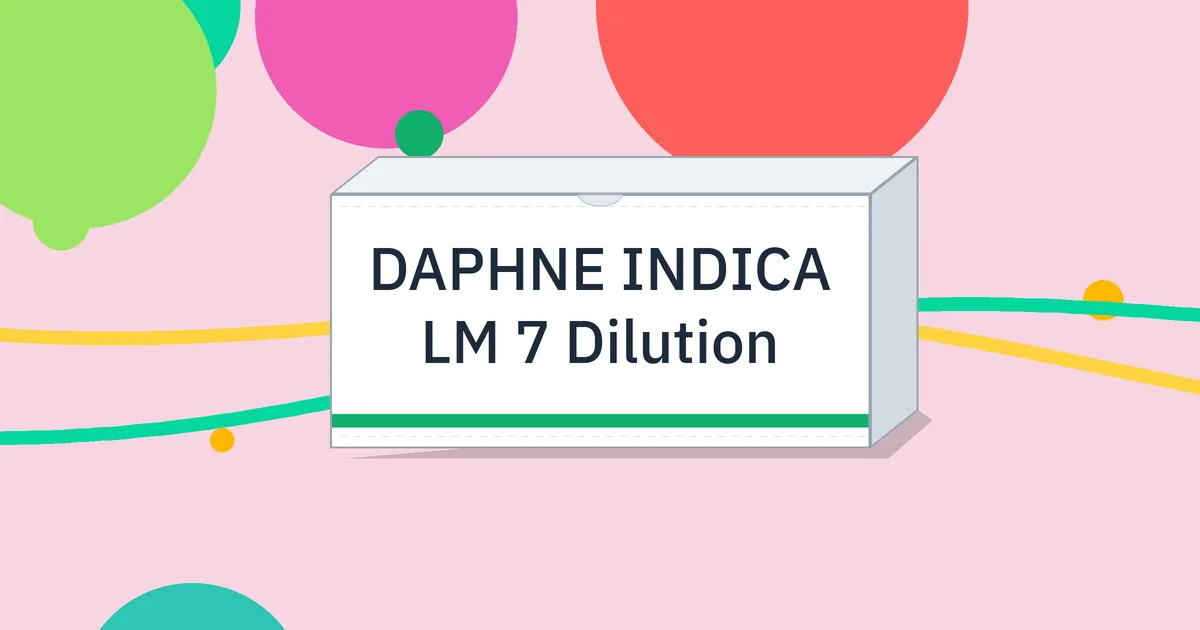 Symbolbild: Packung mit der Aufschrift DAPHNE INDICA LM 7 Dilution (PZN 13461412) – Verfügbarkeit und Bezug in Apotheken in Frankfurt am Main