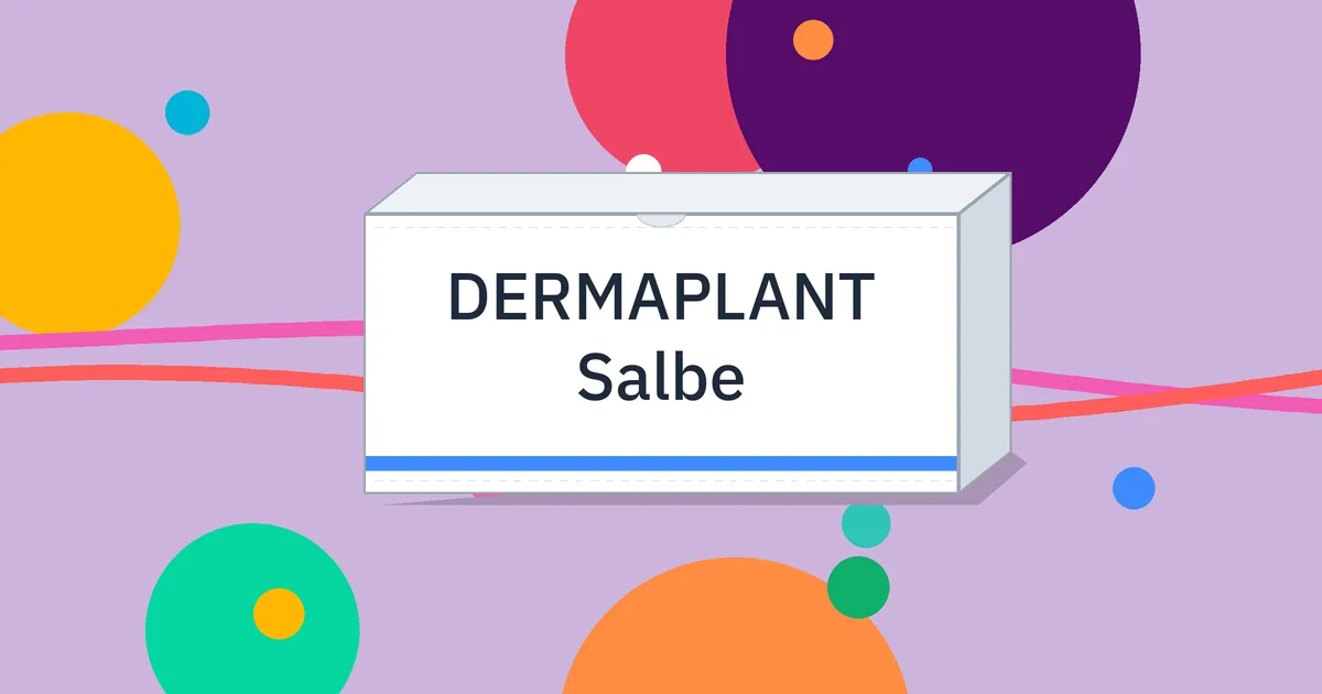 Symbolbild: Packung mit der Aufschrift DERMAPLANT Salbe (PZN 01713535) – Verfügbarkeit und Bezug in Apotheken in Frankfurt am Main