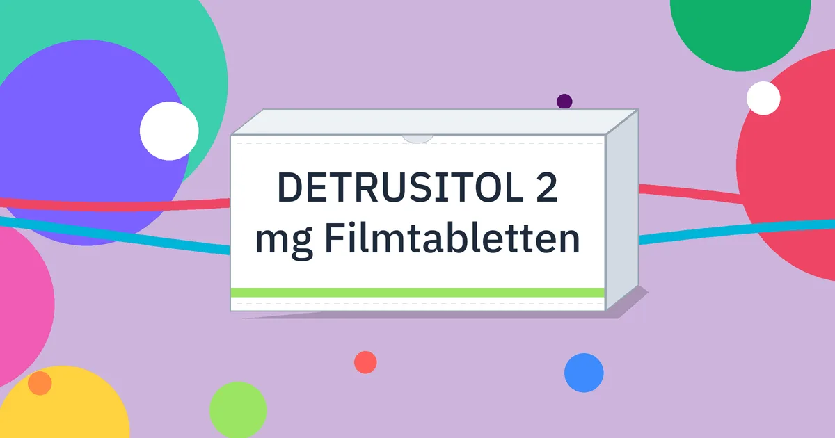 Symbolbild: Packung mit der Aufschrift DETRUSITOL 2 mg Filmtabletten (PZN 03161873) – Verfügbarkeit und Bezug in Apotheken in Frankfurt am Main