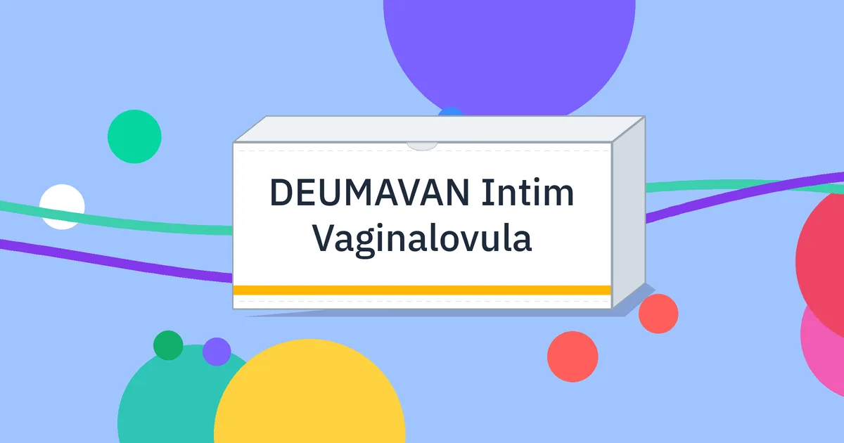 Symbolbild: Packung mit der Aufschrift DEUMAVAN Intim Vaginalovula (PZN 19448950) – Verfügbarkeit und Bezug in Apotheken in Frankfurt am Main