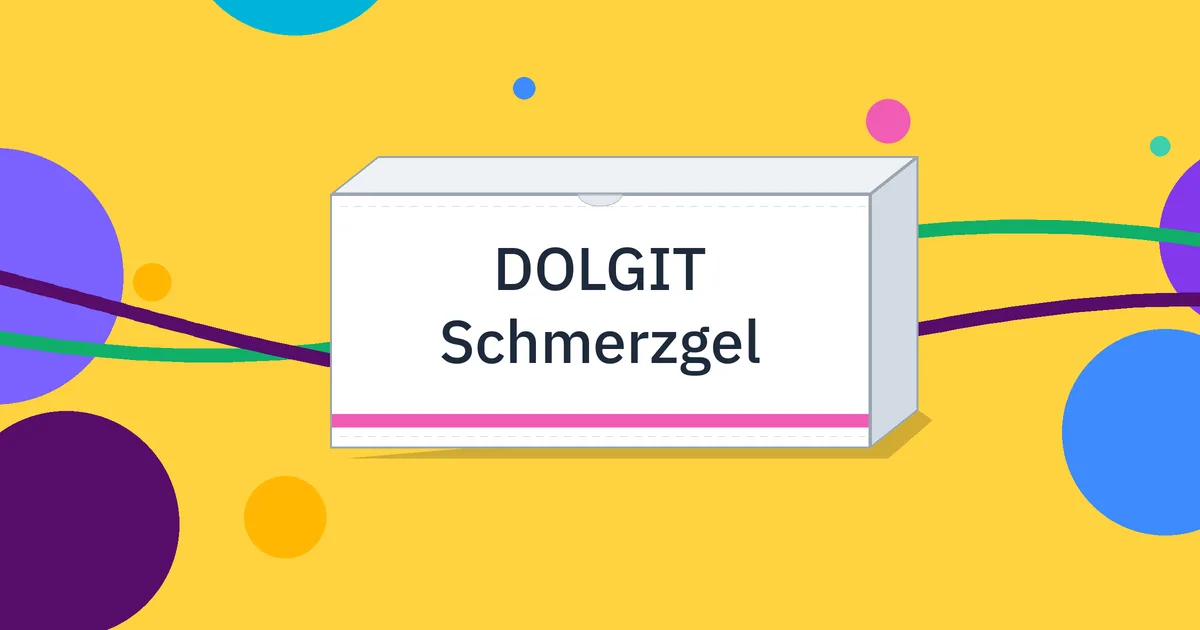 Symbolbild: Packung mit der Aufschrift DOLGIT Schmerzgel (PZN 08541801) – Verfügbarkeit und Bezug in Apotheken in Frankfurt am Main