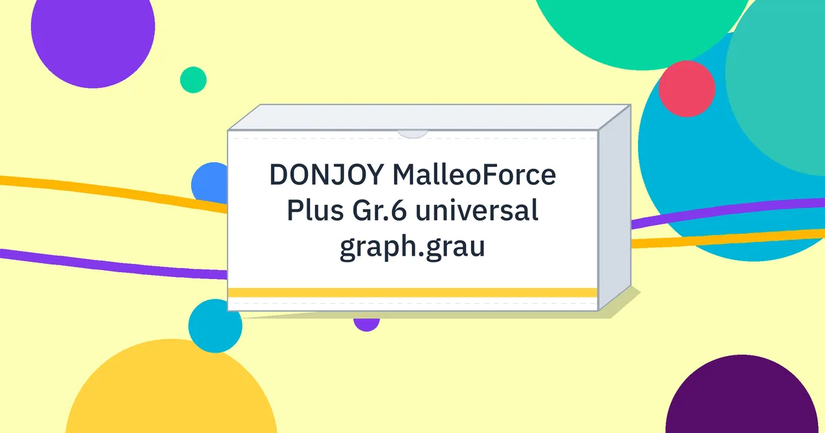 Symbolbild: Packung mit der Aufschrift DONJOY MalleoForce Plus Gr.6 universal graph.grau (PZN 18668595) – Verfügbarkeit und Bezug in Apotheken in Frankfurt am Main