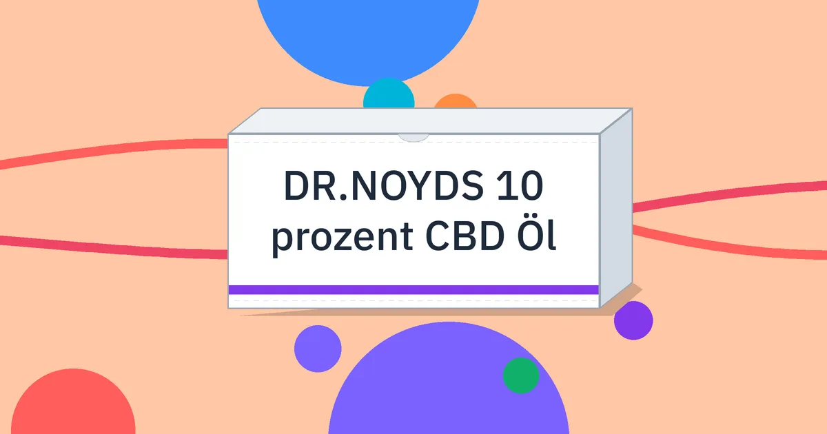 Symbolbild: Packung mit der Aufschrift DR.NOYDS 10 prozent CBD Öl (PZN 18408670) – Verfügbarkeit und Bezug in Apotheken in Frankfurt am Main