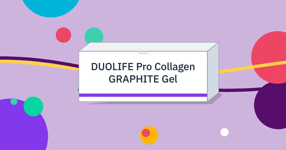 Symbolbild: Packung mit der Aufschrift DUOLIFE Pro Collagen GRAPHITE Gel (PZN 20849660) – Verfügbarkeit und Bezug in Apotheken in Frankfurt am Main