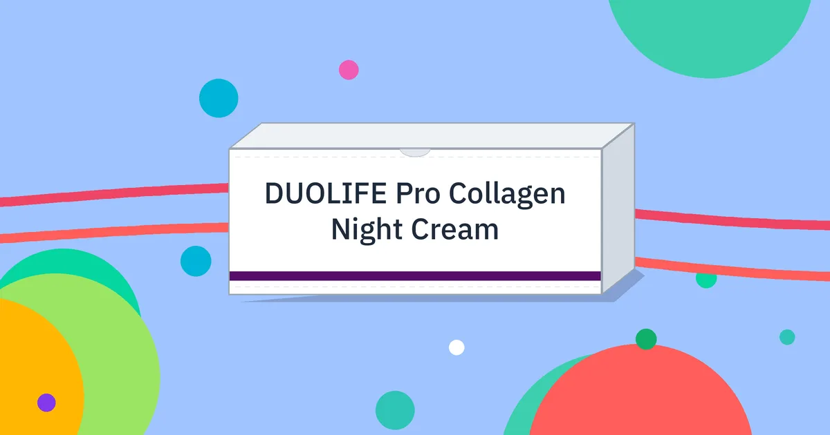 Symbolbild: Packung mit der Aufschrift DUOLIFE Pro Collagen Night Cream (PZN 19133991) – Verfügbarkeit und Bezug in Apotheken in Frankfurt am Main