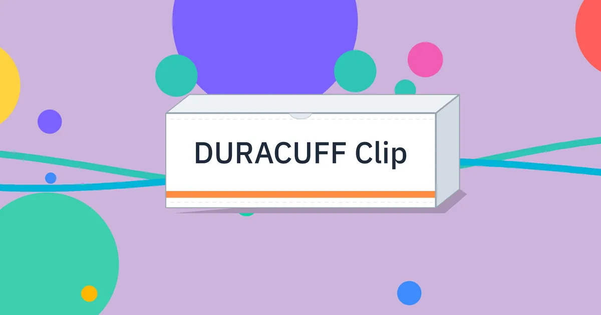 Symbolbild: Packung mit der Aufschrift DURACUFF Clip (PZN 18121804) – Verfügbarkeit und Bezug in Apotheken in Frankfurt am Main