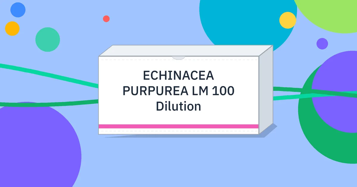 Symbolbild: Packung mit der Aufschrift ECHINACEA PURPUREA LM 100 Dilution (PZN 13468704) – Verfügbarkeit und Bezug in Apotheken in Frankfurt am Main