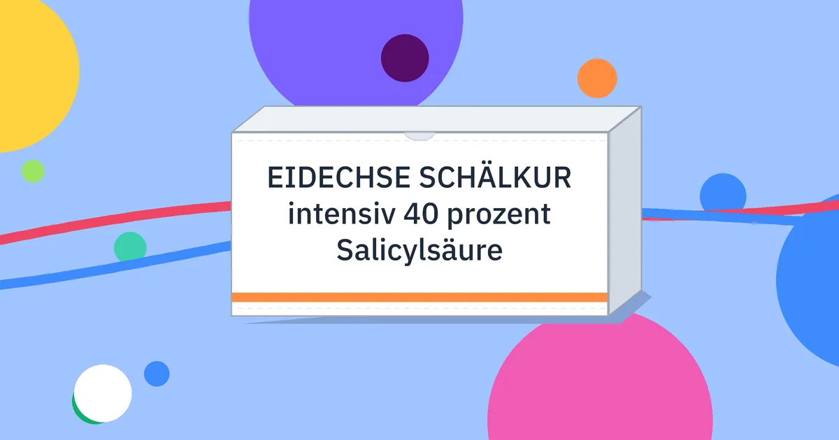 Symbolbild: Packung mit der Aufschrift EIDECHSE SCHÄLKUR intensiv 40 prozent Salicylsäure (PZN 16736909) – Verfügbarkeit und Bezug in Apotheken in Frankfurt am Main
