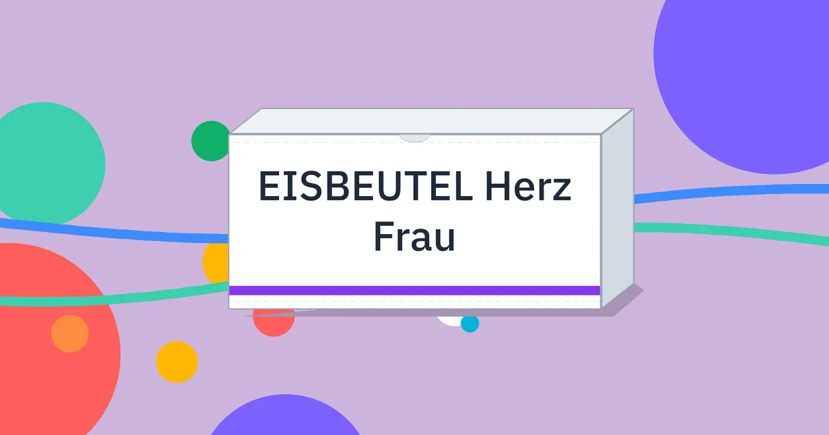 Symbolbild: Packung mit der Aufschrift EISBEUTEL Herz Frau (PZN 02007791) – Verfügbarkeit und Bezug in Apotheken in Frankfurt am Main