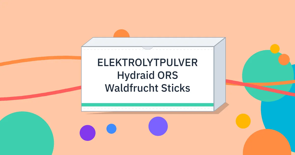 Symbolbild: Packung mit der Aufschrift ELEKTROLYTPULVER Hydraid ORS Waldfrucht Sticks (PZN 18492630) – Verfügbarkeit und Bezug in Apotheken in Frankfurt am Main