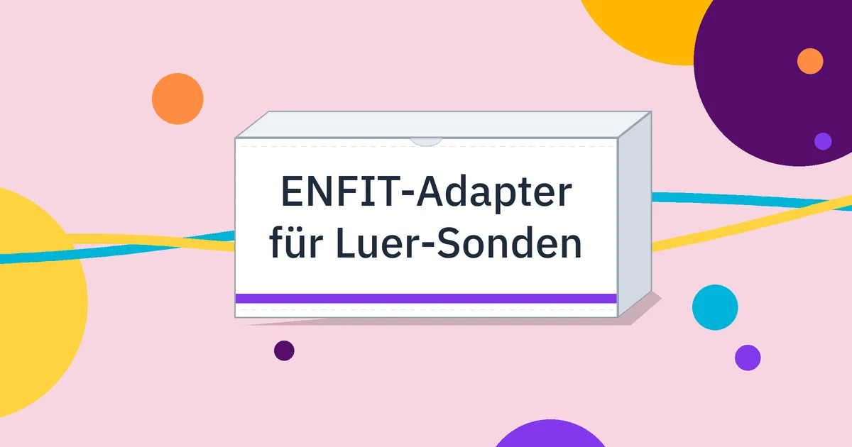 Symbolbild: Packung mit der Aufschrift ENFIT-Adapter für Luer-Sonden (PZN 17619560) – Verfügbarkeit und Bezug in Apotheken in Frankfurt am Main