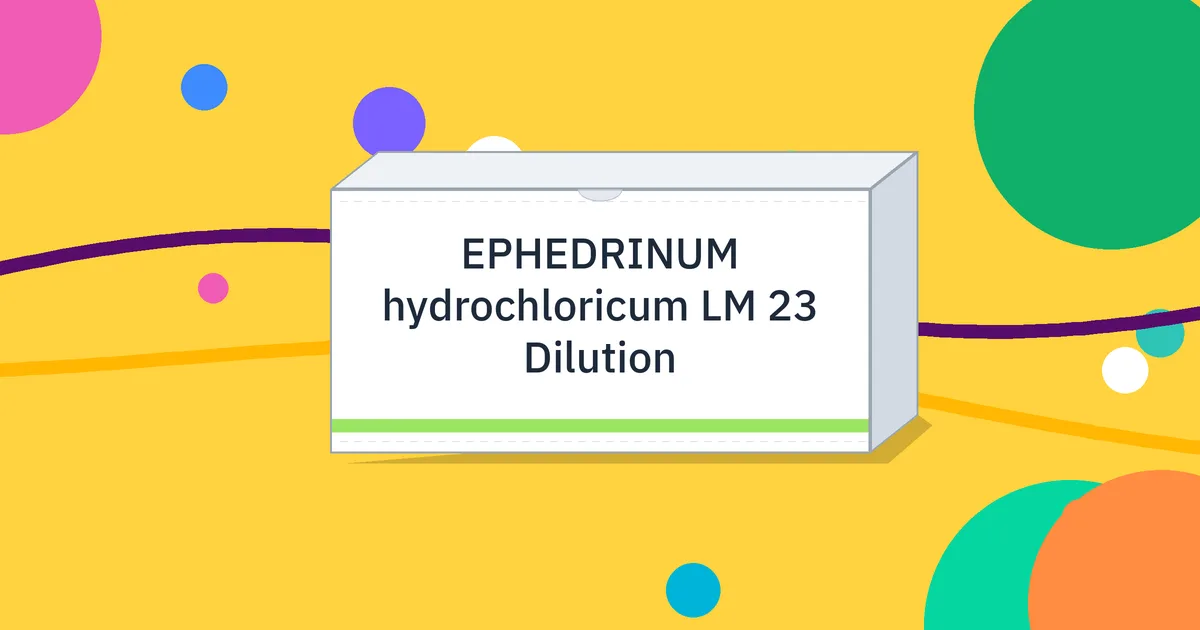 Symbolbild: Packung mit der Aufschrift EPHEDRINUM hydrochloricum LM 23 Dilution (PZN 13471296) – Verfügbarkeit und Bezug in Apotheken in Frankfurt am Main