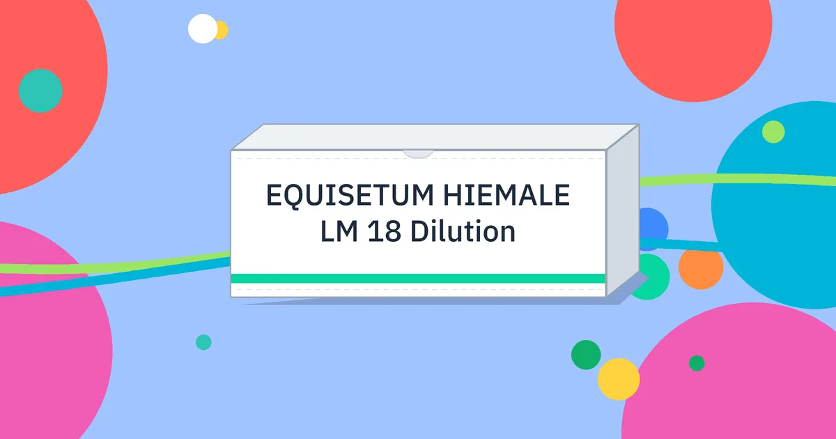 Symbolbild: Packung mit der Aufschrift EQUISETUM HIEMALE LM 18 Dilution (PZN 07540372) – Verfügbarkeit und Bezug in Apotheken in Frankfurt am Main