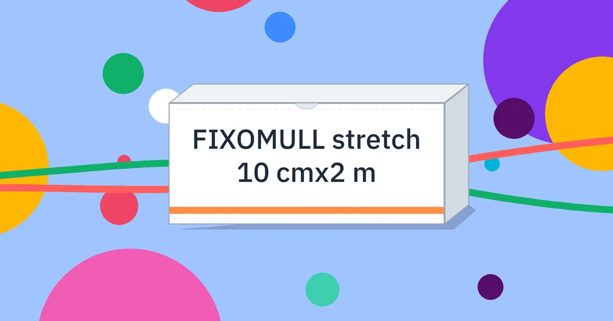 Symbolbild: Packung mit der Aufschrift FIXOMULL stretch 10 cmx2 m (PZN 16164672) – Verfügbarkeit und Bezug in Apotheken in Frankfurt am Main