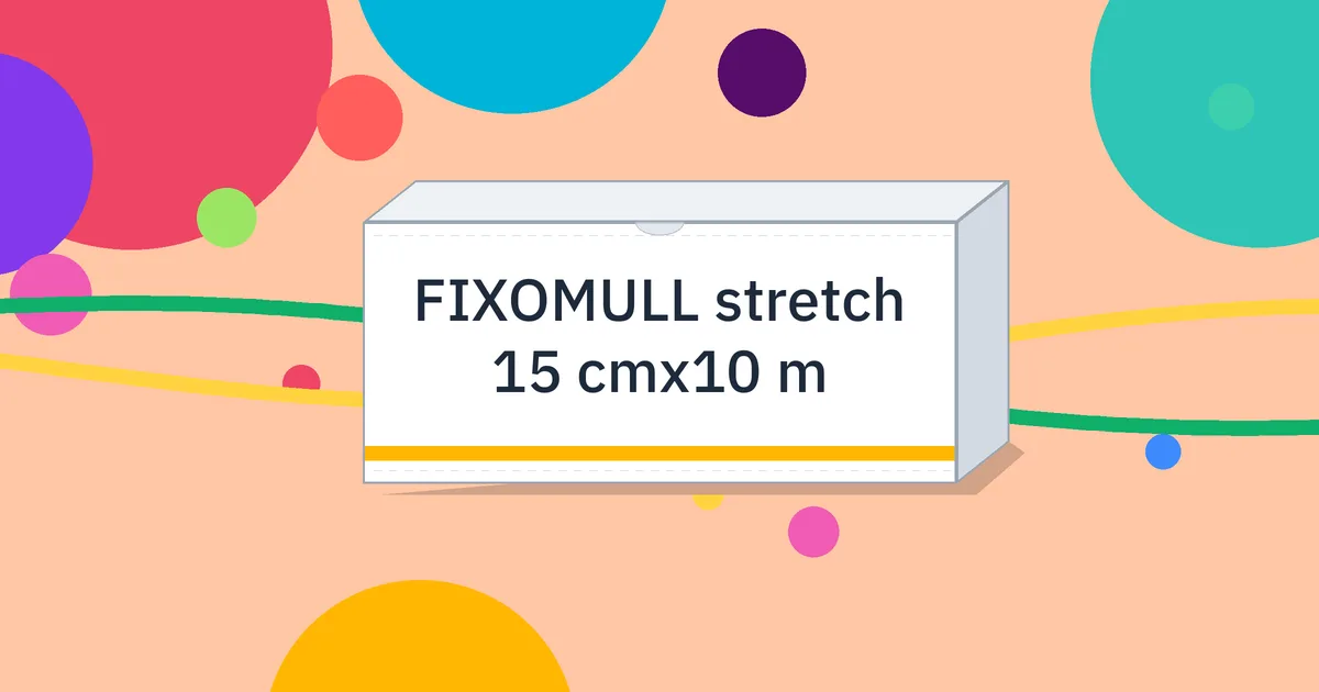 Symbolbild: Packung mit der Aufschrift FIXOMULL stretch 15 cmx10 m (PZN 04040746) – Verfügbarkeit und Bezug in Apotheken in Frankfurt am Main