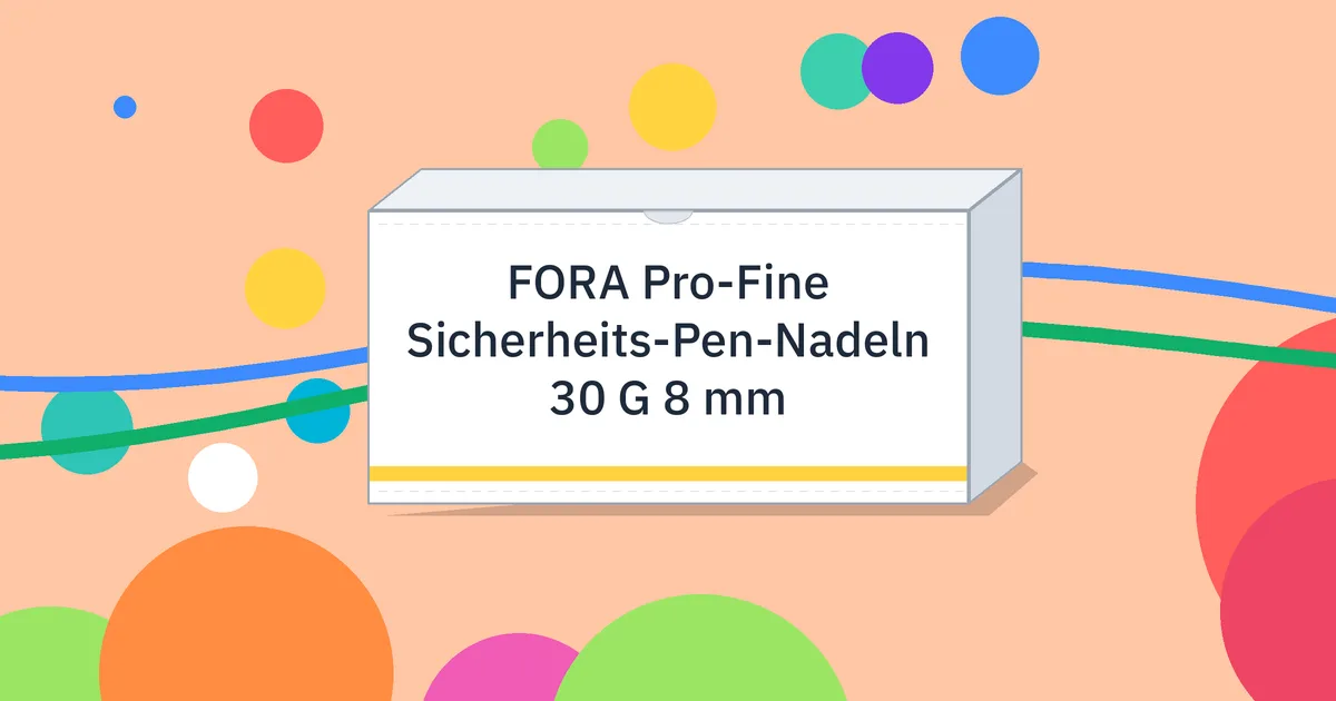 Symbolbild: Packung mit der Aufschrift FORA Pro-Fine Sicherheits-Pen-Nadeln 30 G 8 mm (PZN 17930045) – Verfügbarkeit und Bezug in Apotheken in Frankfurt am Main