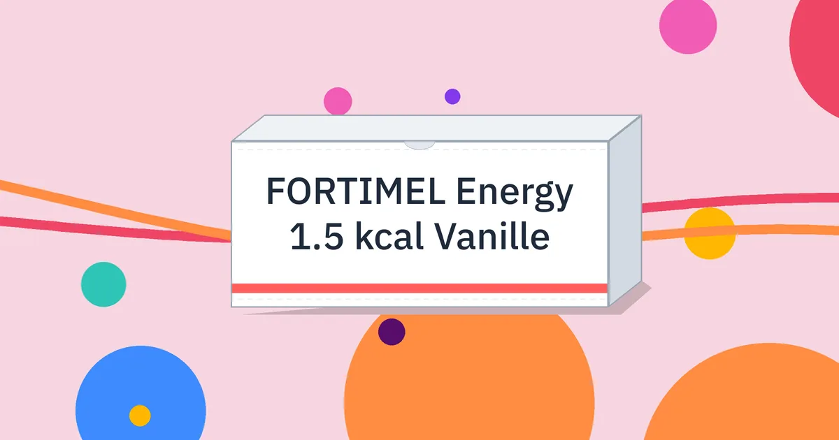 Symbolbild: Packung mit der Aufschrift FORTIMEL Energy 1.5 kcal Vanille (PZN 20168670) – Verfügbarkeit und Bezug in Apotheken in Frankfurt am Main