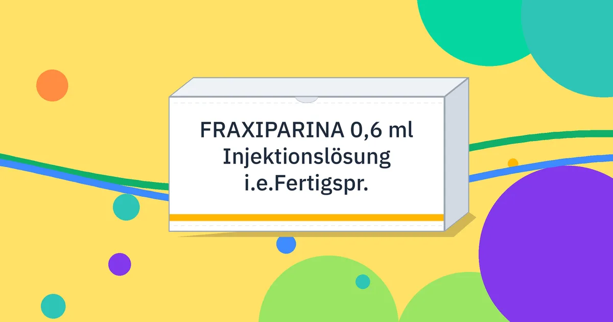 Symbolbild: Packung mit der Aufschrift FRAXIPARINA 0,6 ml Injektionslösung i.e.Fertigspr. (PZN 01975548) – Verfügbarkeit und Bezug in Apotheken in Frankfurt am Main