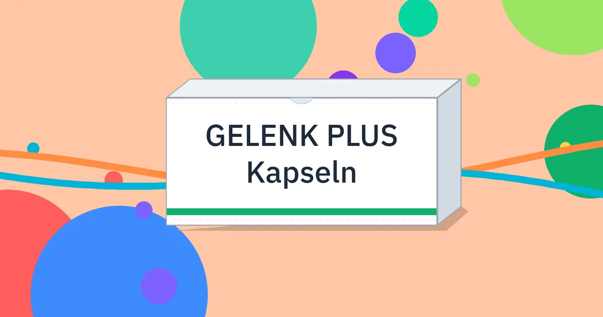 Symbolbild: Packung mit der Aufschrift GELENK PLUS Kapseln (PZN 18803834) – Verfügbarkeit und Bezug in Apotheken in Frankfurt am Main