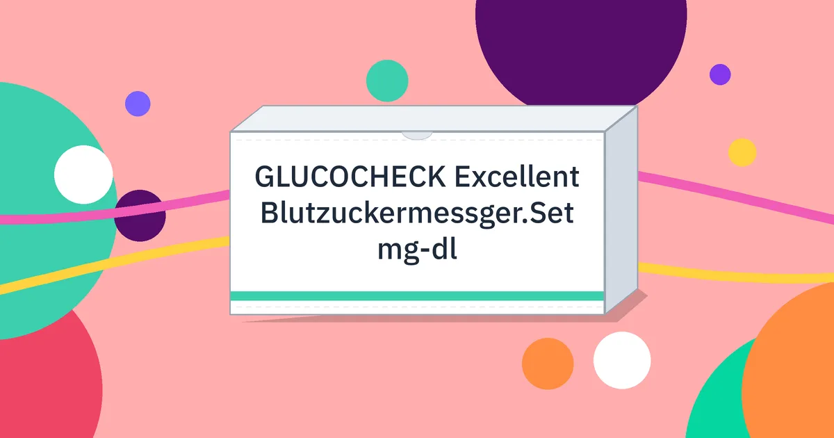 Symbolbild: Packung mit der Aufschrift GLUCOCHECK Excellent Blutzuckermessger.Set mg-dl (PZN 12747678) – Verfügbarkeit und Bezug in Apotheken in Frankfurt am Main