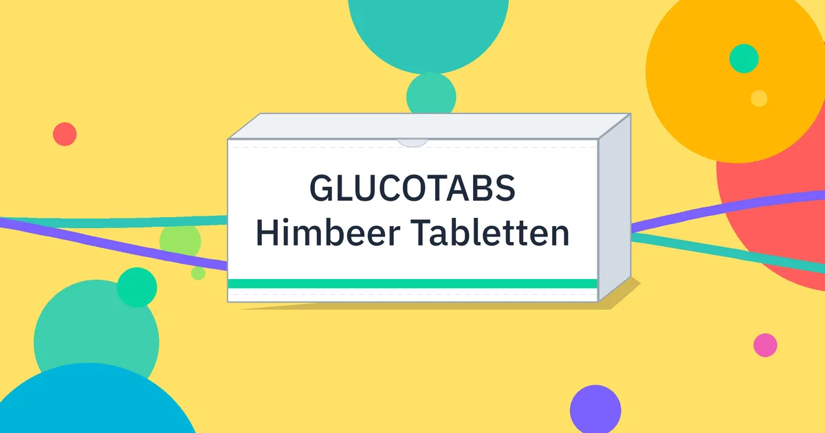 Symbolbild: Packung mit der Aufschrift GLUCOTABS Himbeer Tabletten (PZN 07411143) – Verfügbarkeit und Bezug in Apotheken in Frankfurt am Main