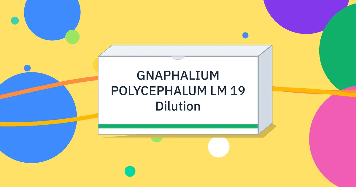 Symbolbild: Packung mit der Aufschrift GNAPHALIUM POLYCEPHALUM LM 19 Dilution (PZN 13545209) – Verfügbarkeit und Bezug in Apotheken in Frankfurt am Main