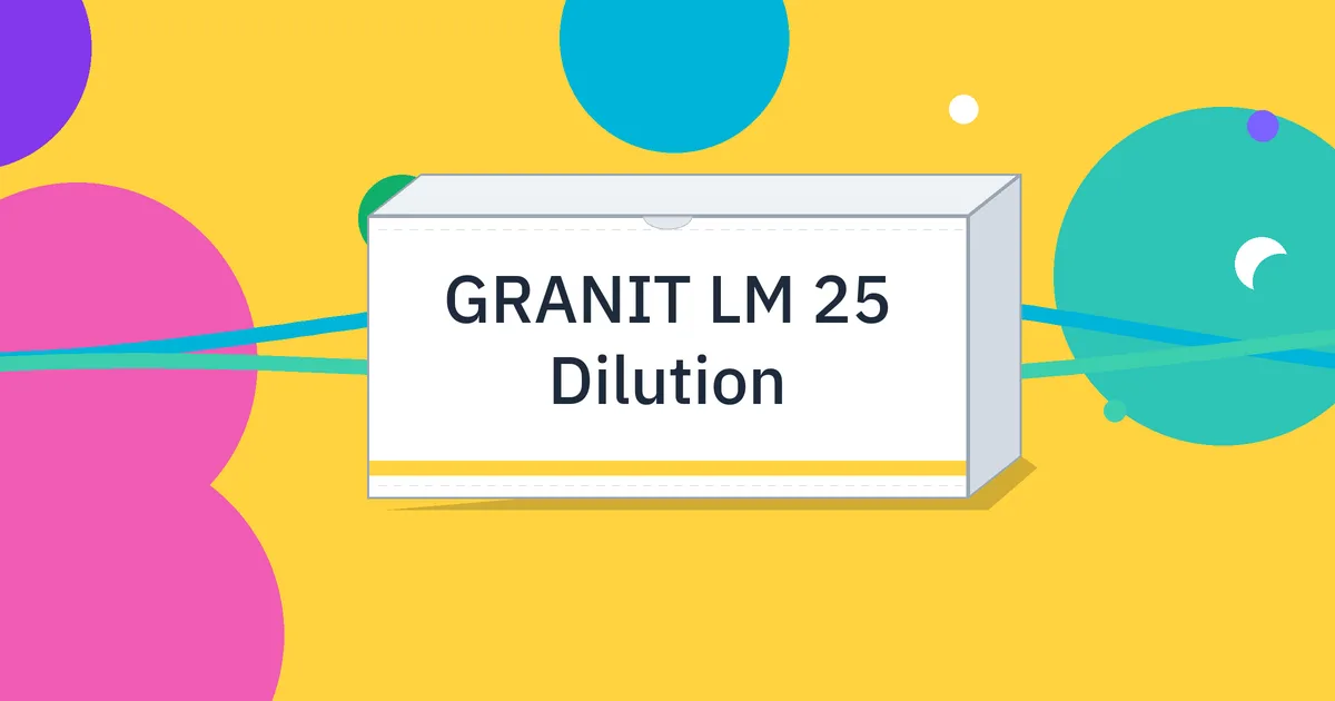 Symbolbild: Packung mit der Aufschrift GRANIT LM 25 Dilution (PZN 12881448) – Verfügbarkeit und Bezug in Apotheken in Frankfurt am Main