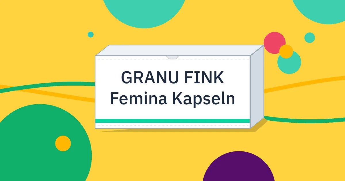 Symbolbild: Packung mit der Aufschrift GRANU FINK Femina Kapseln (PZN 01499898) – Verfügbarkeit und Bezug in Apotheken in Frankfurt am Main