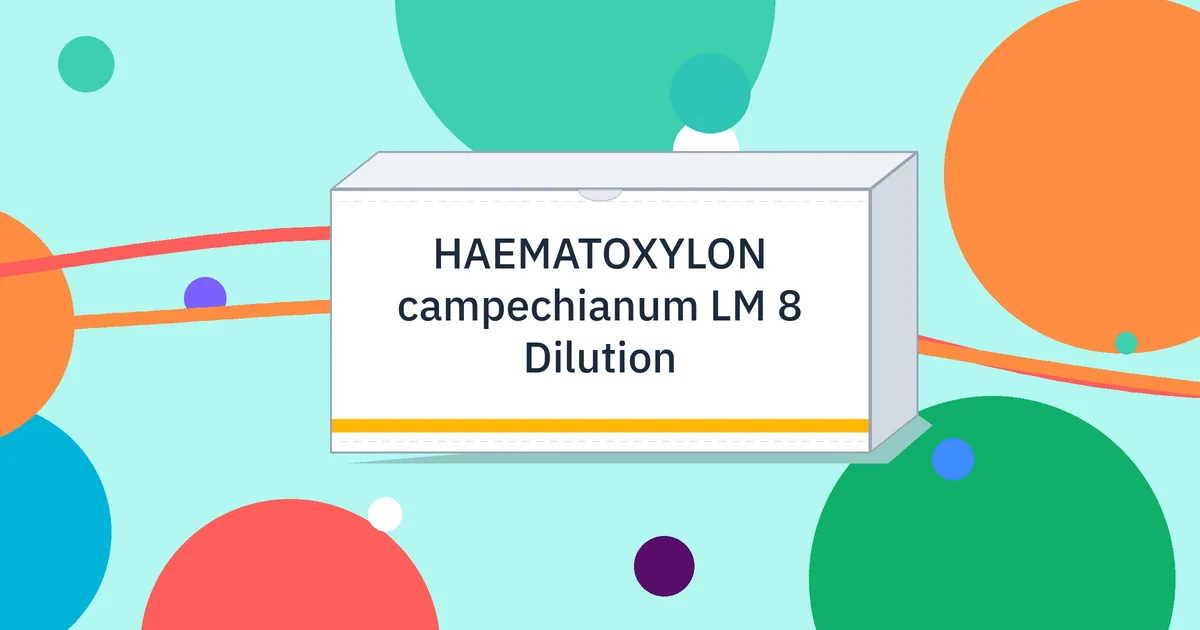 Symbolbild: Packung mit der Aufschrift HAEMATOXYLON campechianum LM 8 Dilution (PZN 13549271) – Verfügbarkeit und Bezug in Apotheken in Frankfurt am Main