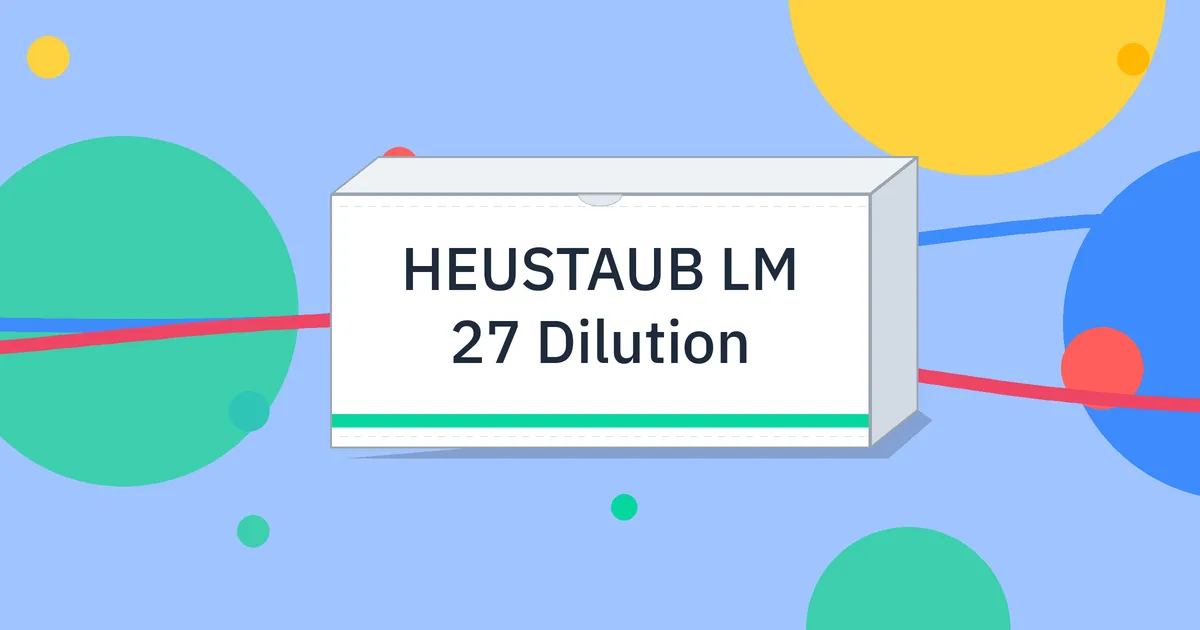 Symbolbild: Packung mit der Aufschrift HEUSTAUB LM 27 Dilution (PZN 12888522) – Verfügbarkeit und Bezug in Apotheken in Frankfurt am Main