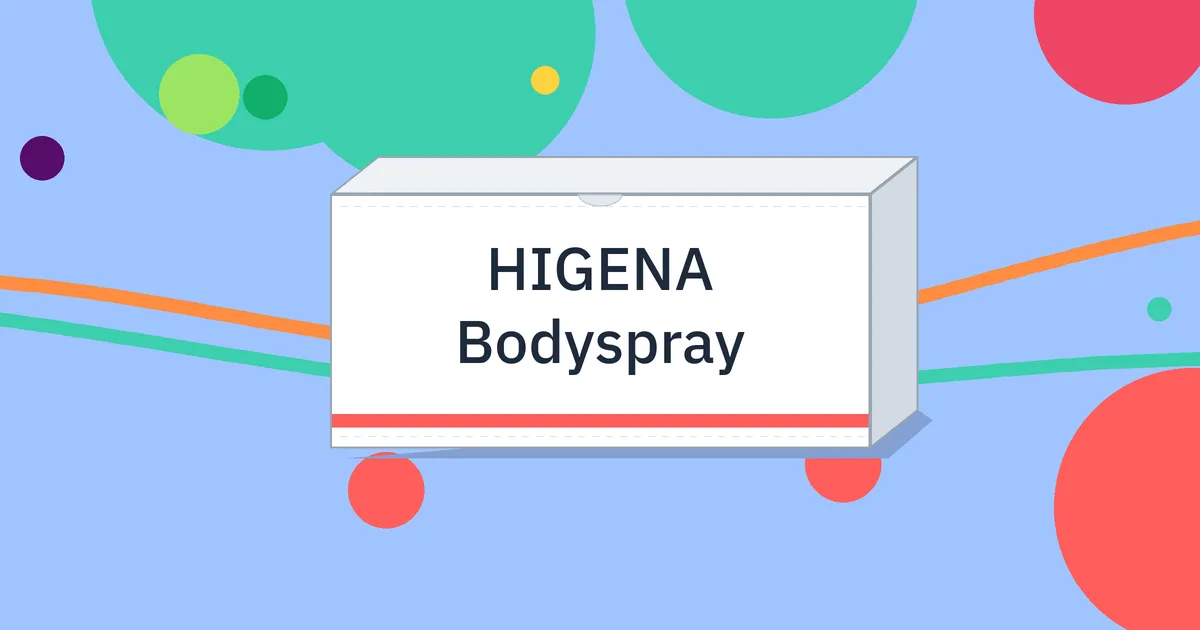 Symbolbild: Packung mit der Aufschrift HIGENA Bodyspray (PZN 16262009) – Verfügbarkeit und Bezug in Apotheken in Frankfurt am Main