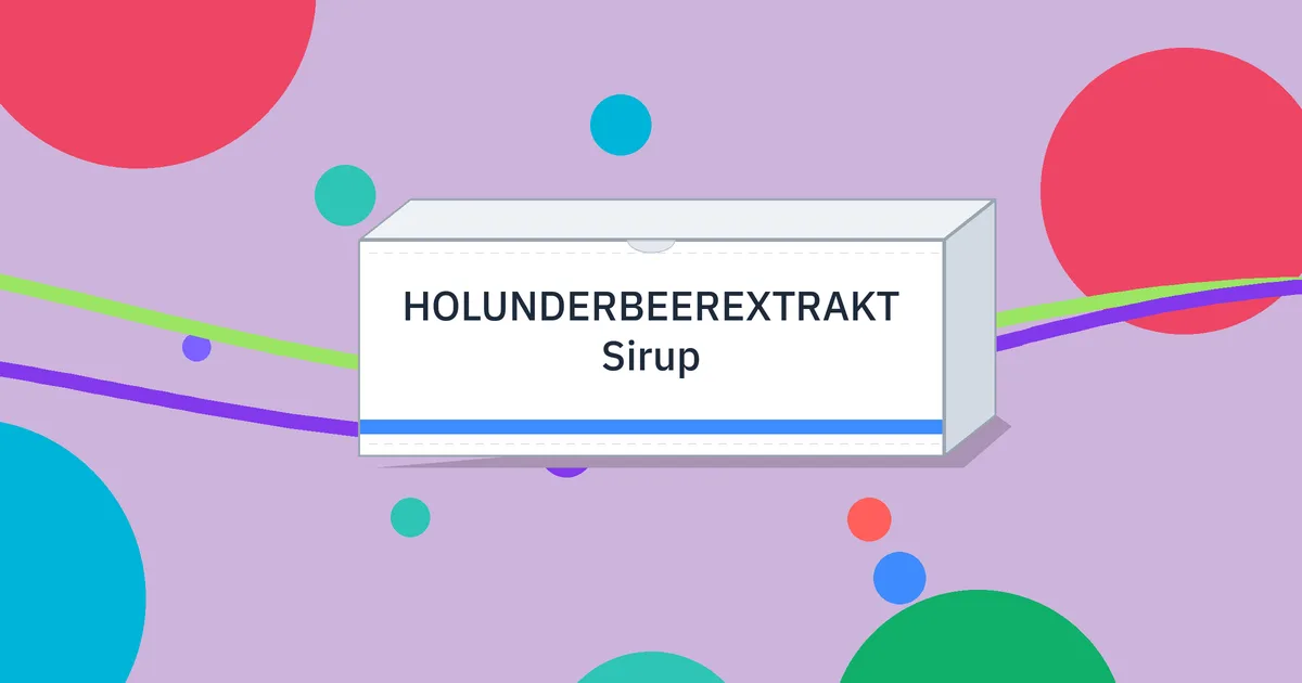 Symbolbild: Packung mit der Aufschrift HOLUNDERBEEREXTRAKT Sirup (PZN 01446100) – Verfügbarkeit und Bezug in Apotheken in Frankfurt am Main