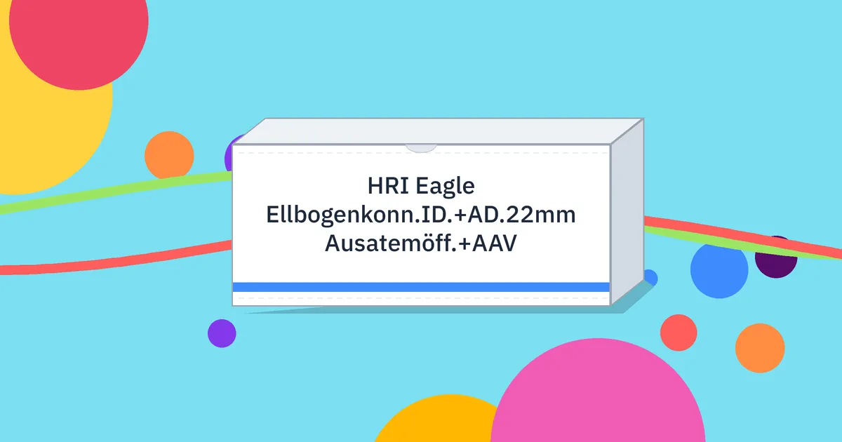 Symbolbild: Packung mit der Aufschrift HRI Eagle Ellbogenkonn.ID.+AD.22mm Ausatemöff.+AAV (PZN 17303839) – Verfügbarkeit und Bezug in Apotheken in Frankfurt am Main