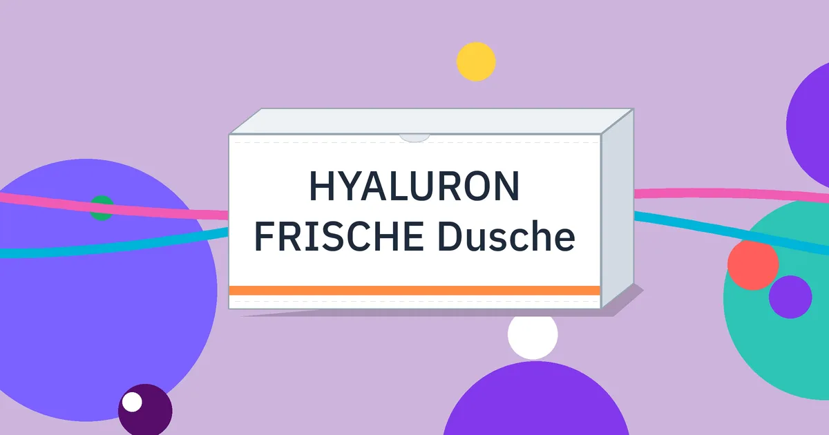 Symbolbild: Packung mit der Aufschrift HYALURON FRISCHE Dusche (PZN 18365400) – Verfügbarkeit und Bezug in Apotheken in Frankfurt am Main