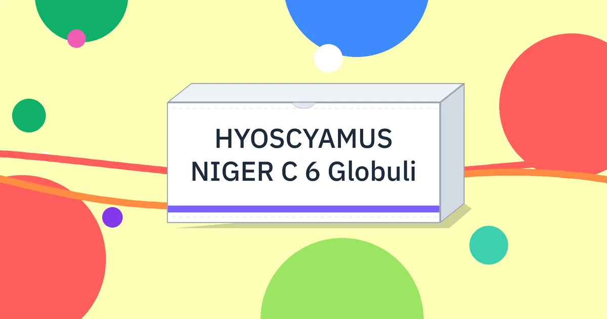 Symbolbild: Packung mit der Aufschrift HYOSCYAMUS NIGER C 6 Globuli (PZN 16670145) – Verfügbarkeit und Bezug in Apotheken in Frankfurt am Main