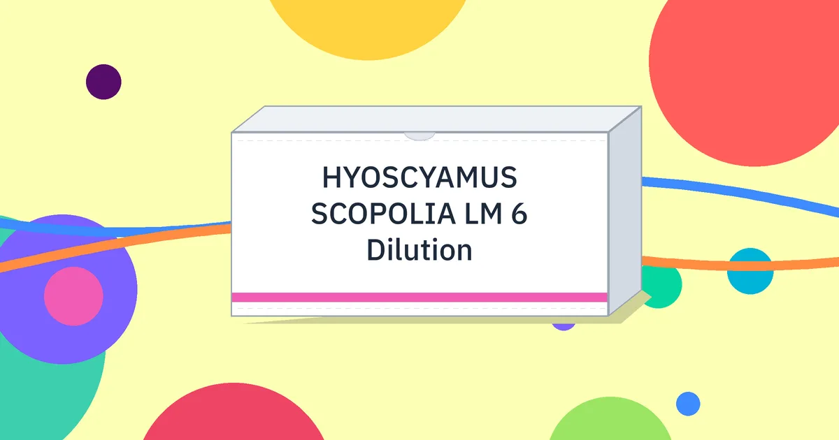 Symbolbild: Packung mit der Aufschrift HYOSCYAMUS SCOPOLIA LM 6 Dilution (PZN 13557626) – Verfügbarkeit und Bezug in Apotheken in Frankfurt am Main