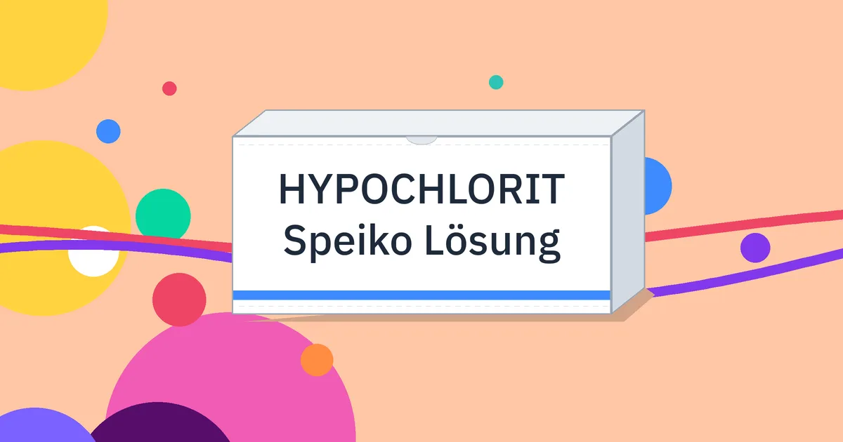 Symbolbild: Packung mit der Aufschrift HYPOCHLORIT Speiko Lösung (PZN 08501693) – Verfügbarkeit und Bezug in Apotheken in Frankfurt am Main