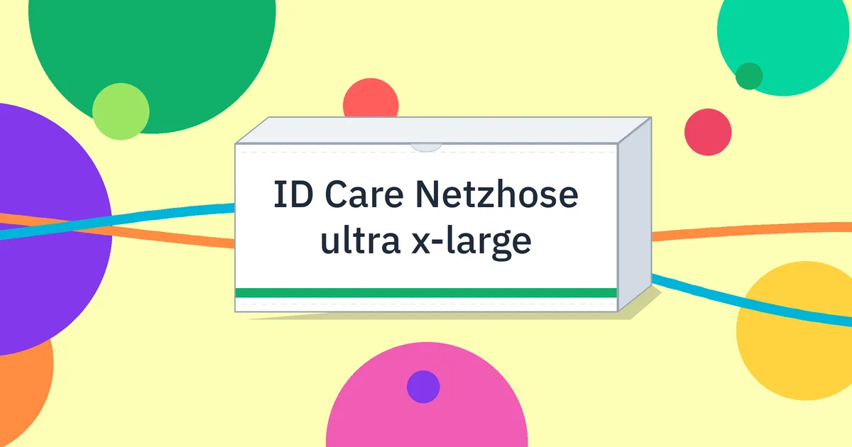 Symbolbild: Packung mit der Aufschrift ID Care Netzhose ultra x-large (PZN 18834088) – Verfügbarkeit und Bezug in Apotheken in Frankfurt am Main